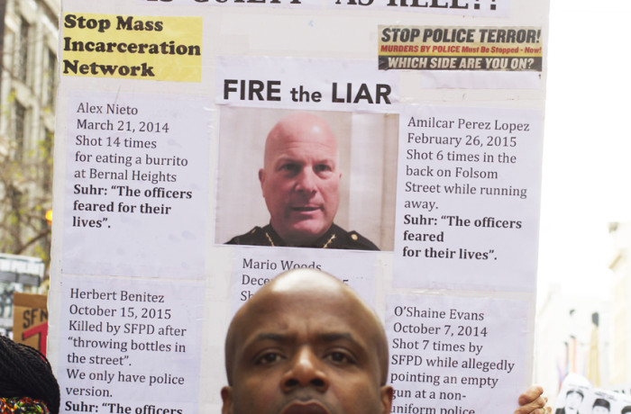 Protesters demand justice for Mario Woods at Super Bowl City - El Tecolote